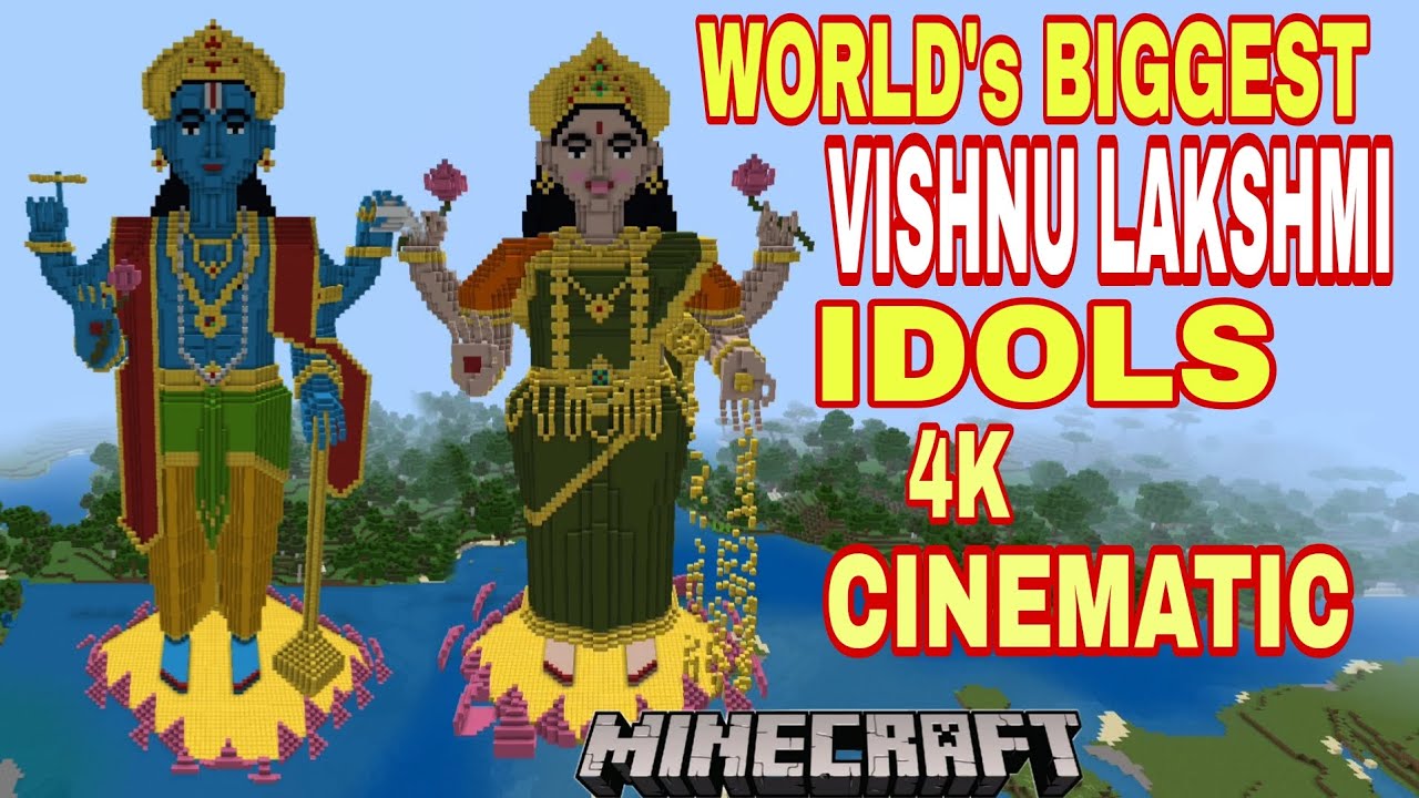 SHRI MAHA VISHNU IDOL IN MINECRAFT | 4K OVERVIEW. - YouTube