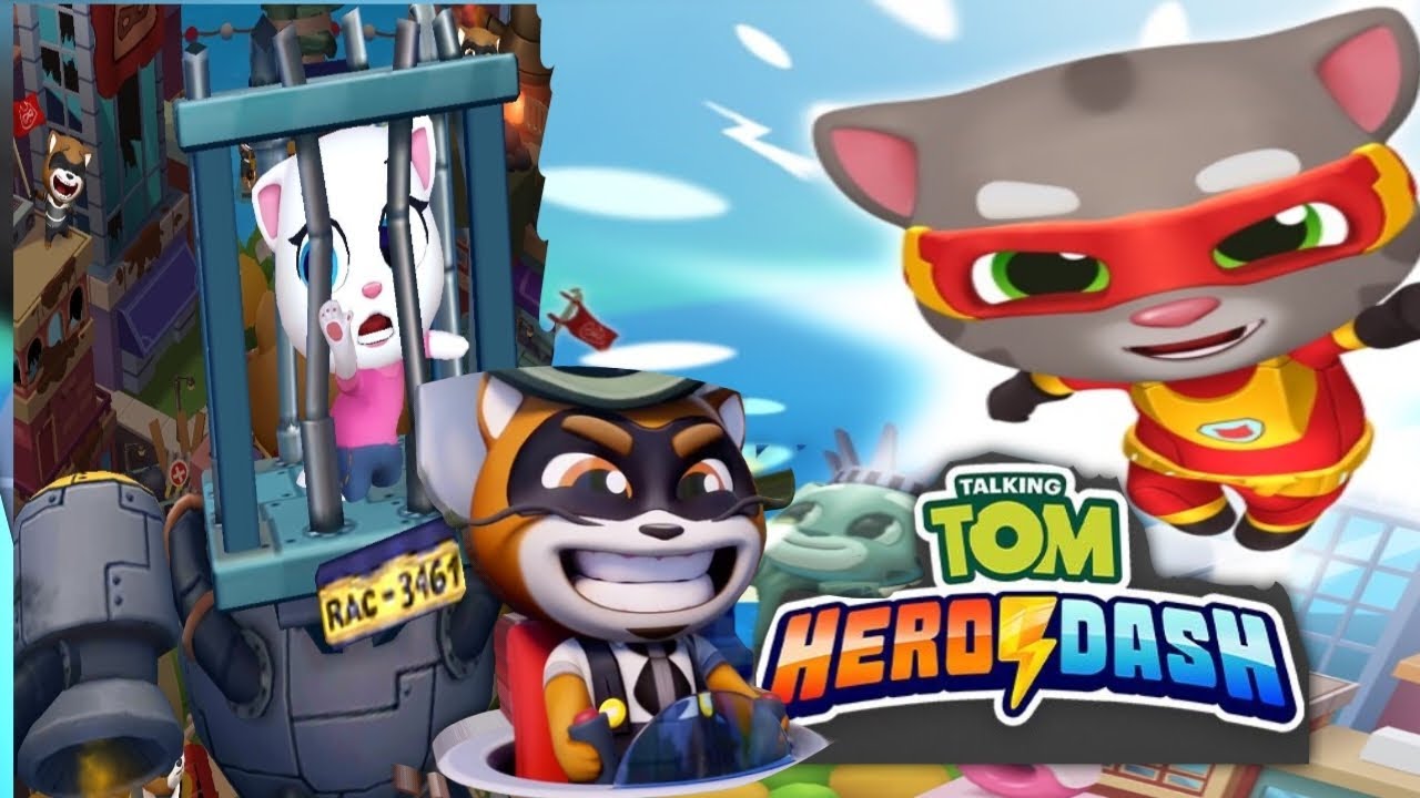 Talking Tom Hero Dash | Save Talking Tom Angela | Talking Tom Save The ...
