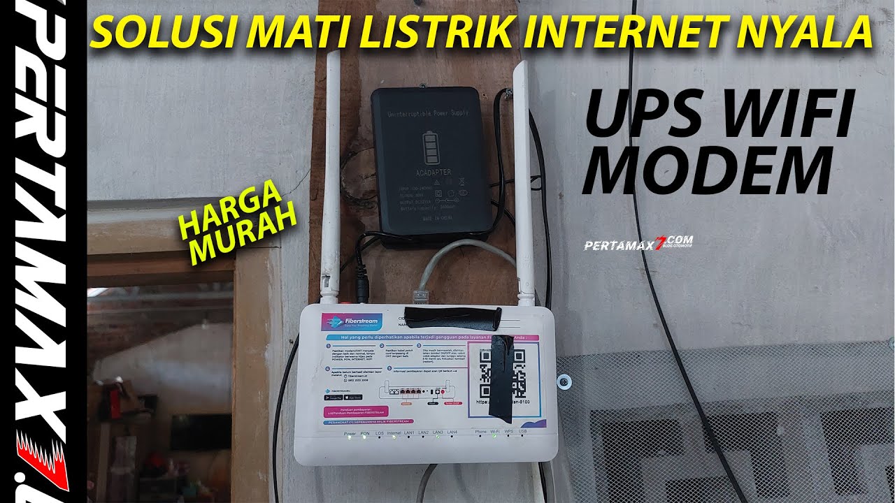 REVIEW UPS Modem Mini 12 Volt WiFi Router Mati Listrik Internet Tetap ...