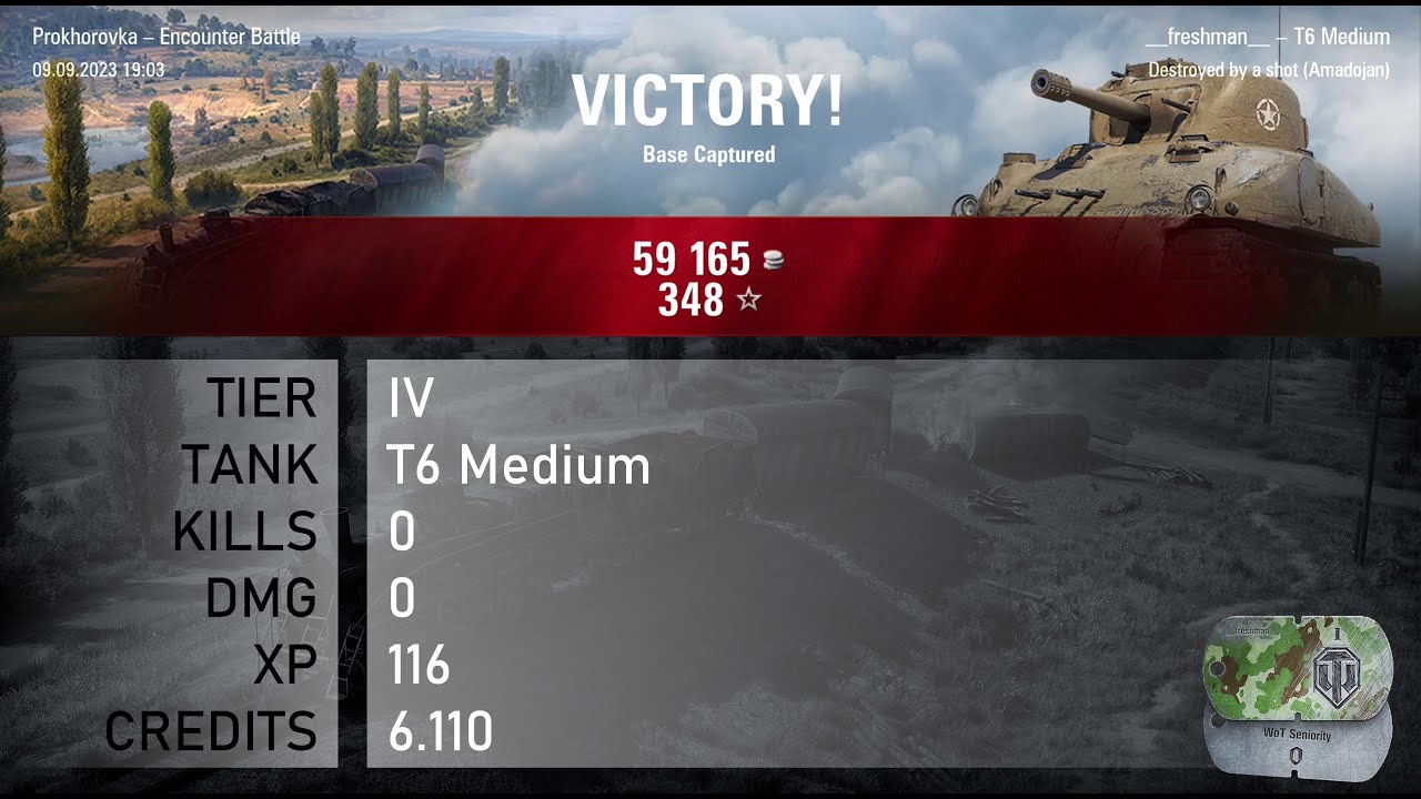 [950] T6 Medium / 0 kills / 0 dmg / 116 xp / 6.110 credits || World of ...