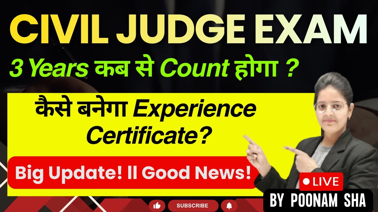 3 Years Practice Certificate for Civil Judge Exam 2026 |3 Years Rule ...