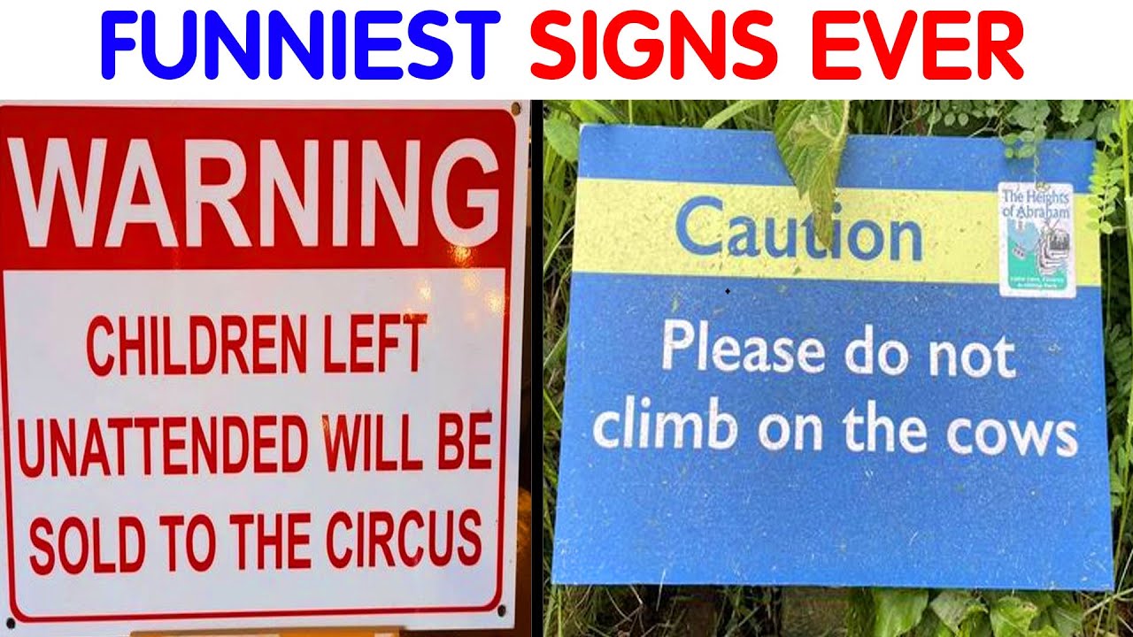 Very Funny Stupid Signs #7 😂 - YouTube
