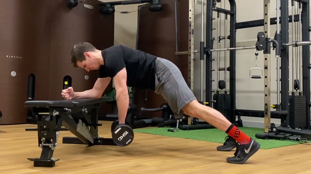 Elevated Plank Single Arm DB Row - YouTube