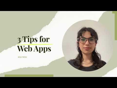 3 Tips for Web Apps - YouTube