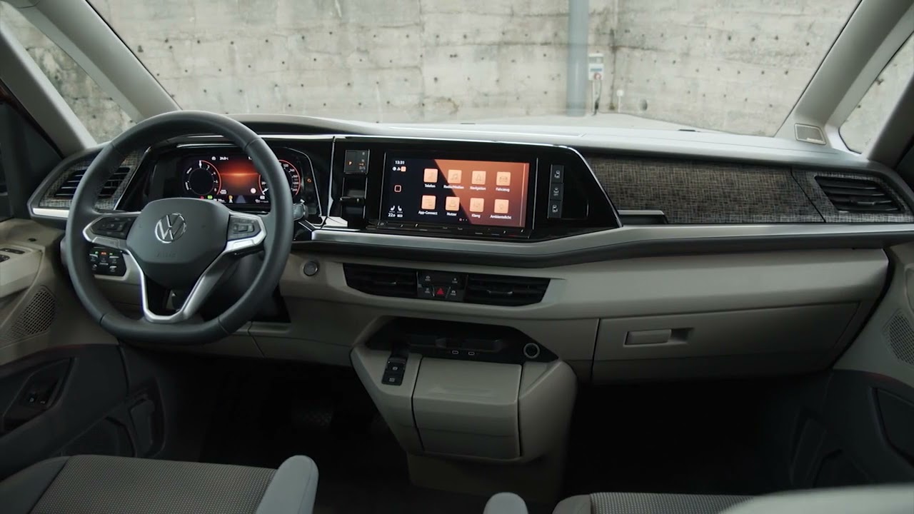 New VW Multivan T7 2022 CRAZY INTERIOR, Luggage space transformation ...
