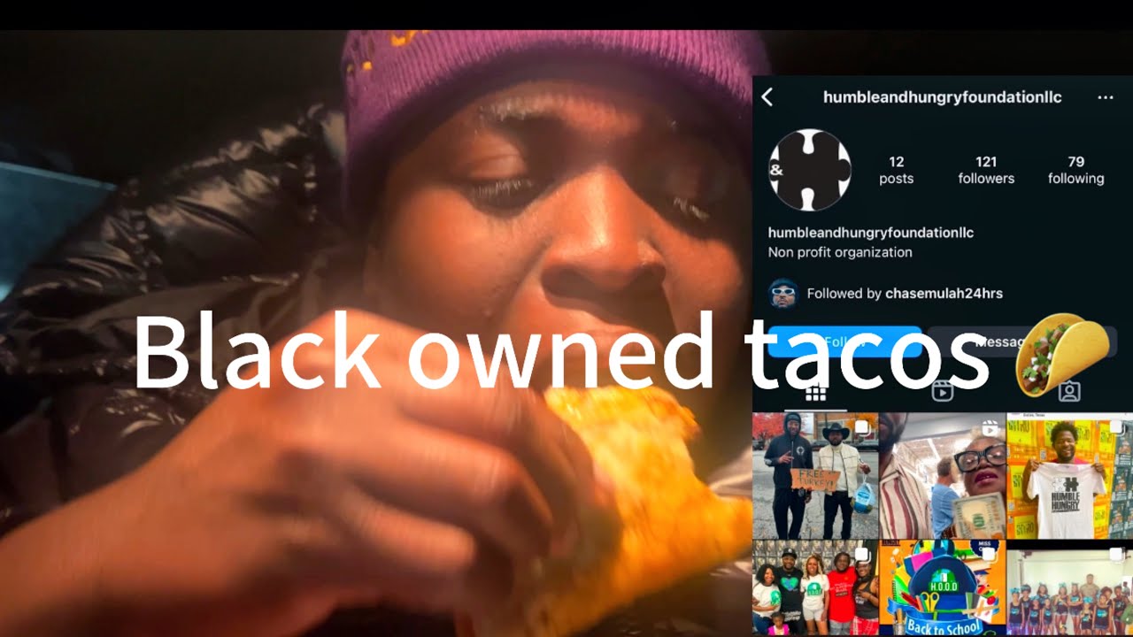 Trying tacos from a black owned local stand - YouTube