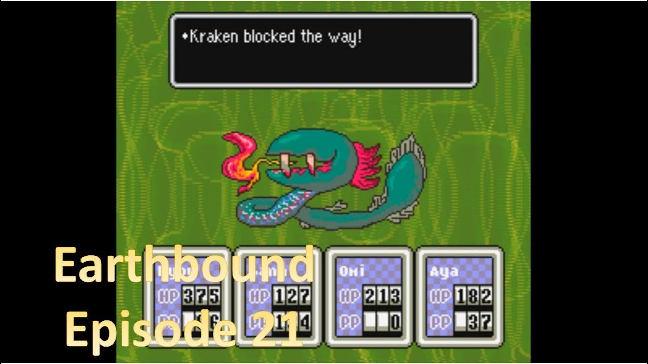 Let's Play Earthbound (BLIND): Episode 21 - Boss: Kraken - YouTube