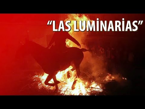 İspanya´da Atlar, Kötülüklerden Arındırılmak İçin Ateş Üzerinde Yürütüldü