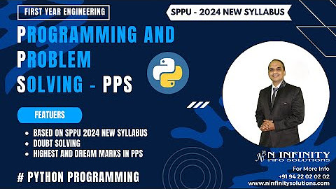 SPPU's FE - PPS | Programming and Problem Solving | SPPU New Syllabus 2024 Pattern | Python ...