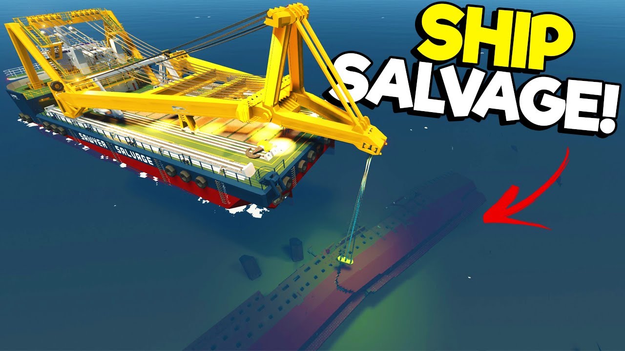 We Used a Massive Crane Ship to Save Sinking Ships?! - (Stormworks ...