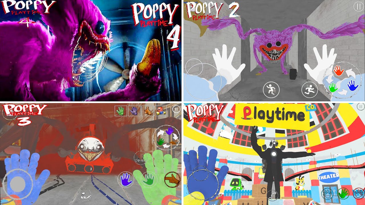 Watch All The New Jumpscares In Poppy Playtime 1-2-3-4 Mobile Full Game ...