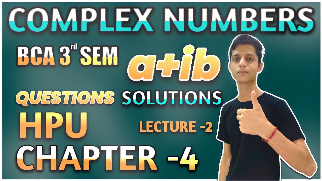 Complex number |Part-1|a +ib questions solutions |step by step| Bca 3rd ...