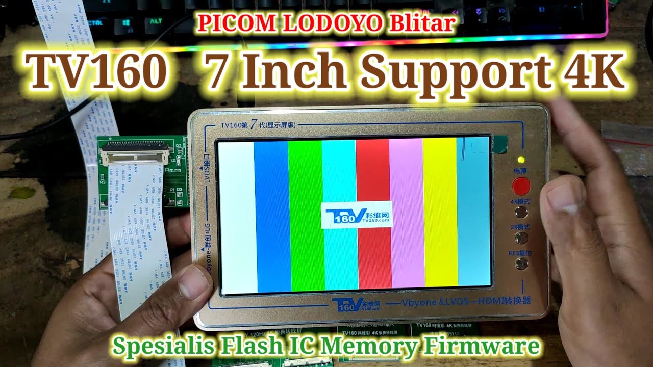 TV160 7th 7 Inch Support 4K Display Panel Monitor LCD LED Alat Tes ...