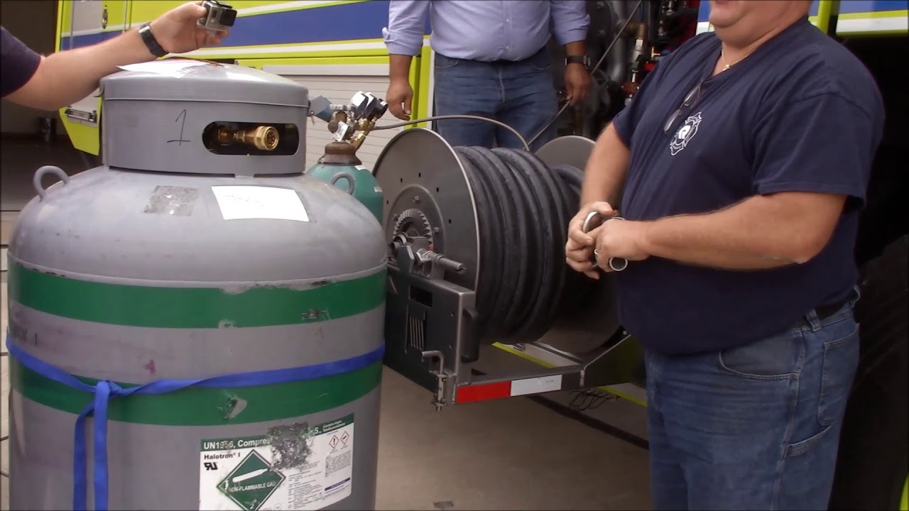 Halotron I System on the Rosenbauer Panther - YouTube