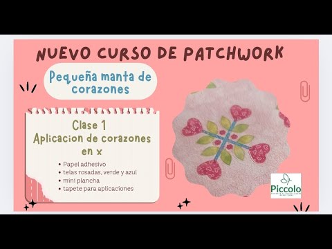Curso Manta de corazones Clase 1 aplicación de corazones en x. - YouTube