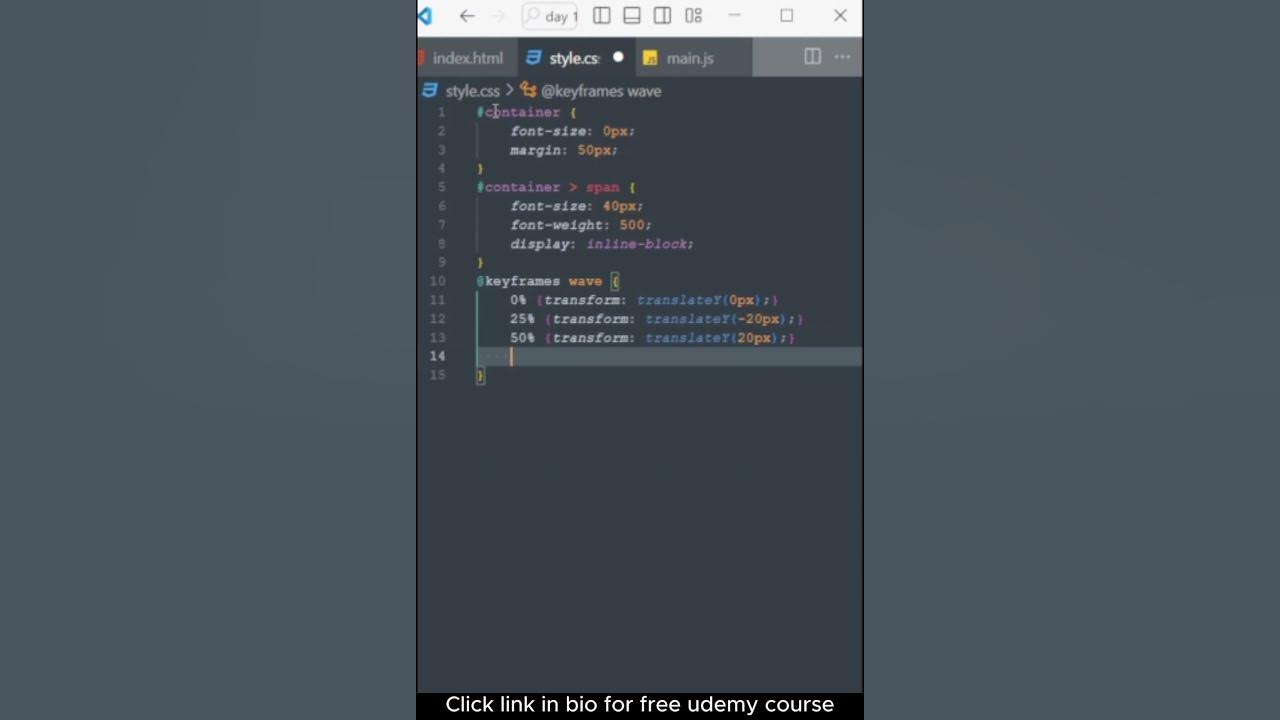 wavy text css animation effects #javascript #html #webdevelopment - YouTube