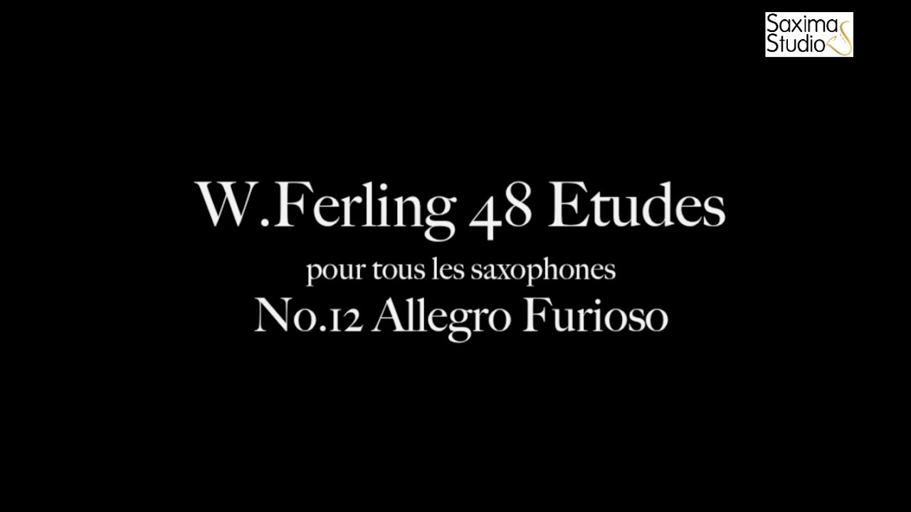 Etude No.12 〉from W.Ferling 48 ETUDES - Play Along - YouTube