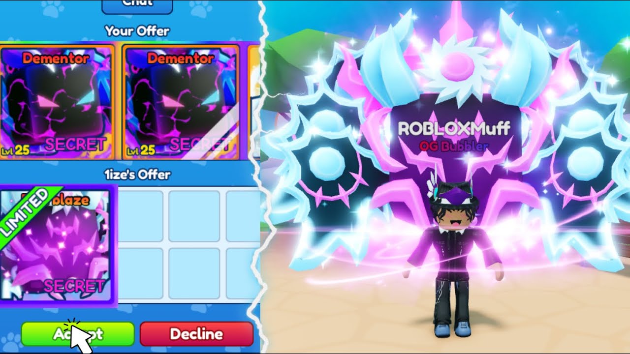 MY MOST INSANE TRADE! Trading Mythic Everblaze In Bubblegum Simulator ...