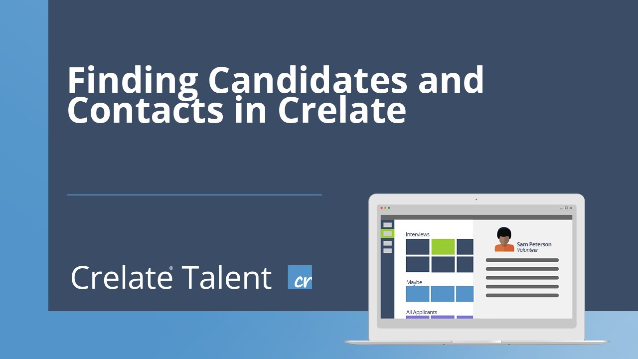 Finding Candidates in Your Crelate ATS Database - YouTube
