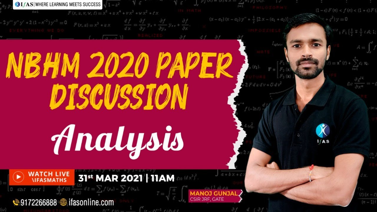 NBHM 2020 PAPER DISCUSSION || ANALYSIS - YouTube