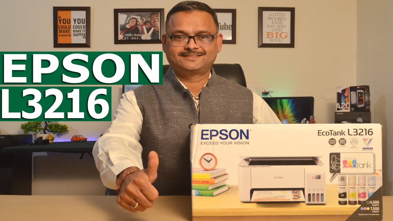Epson L3216 Colour Printer Unboxing in Hindi - YouTube