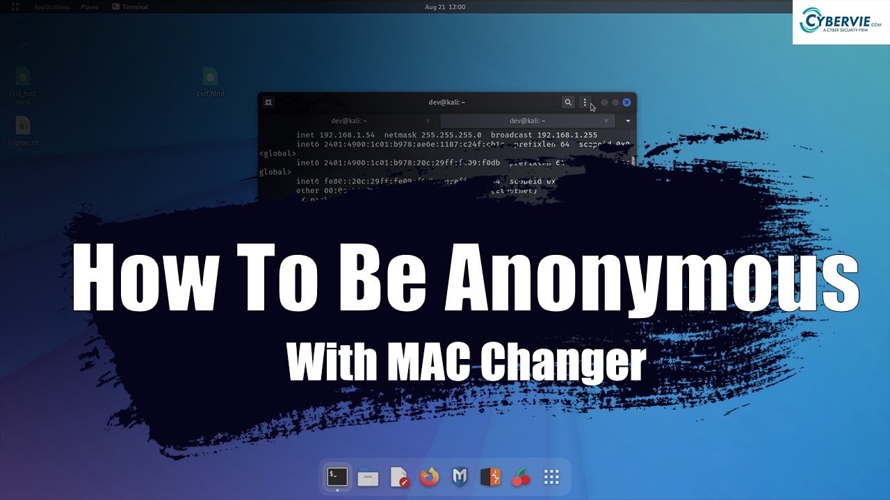 Being Anonymous with Mac Changer | Cybervie Tutorials - YouTube