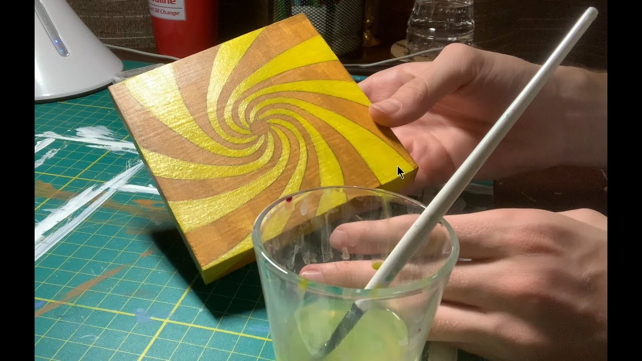 Painting a Trippy 5 by 5 on a Windy November Night - YouTube