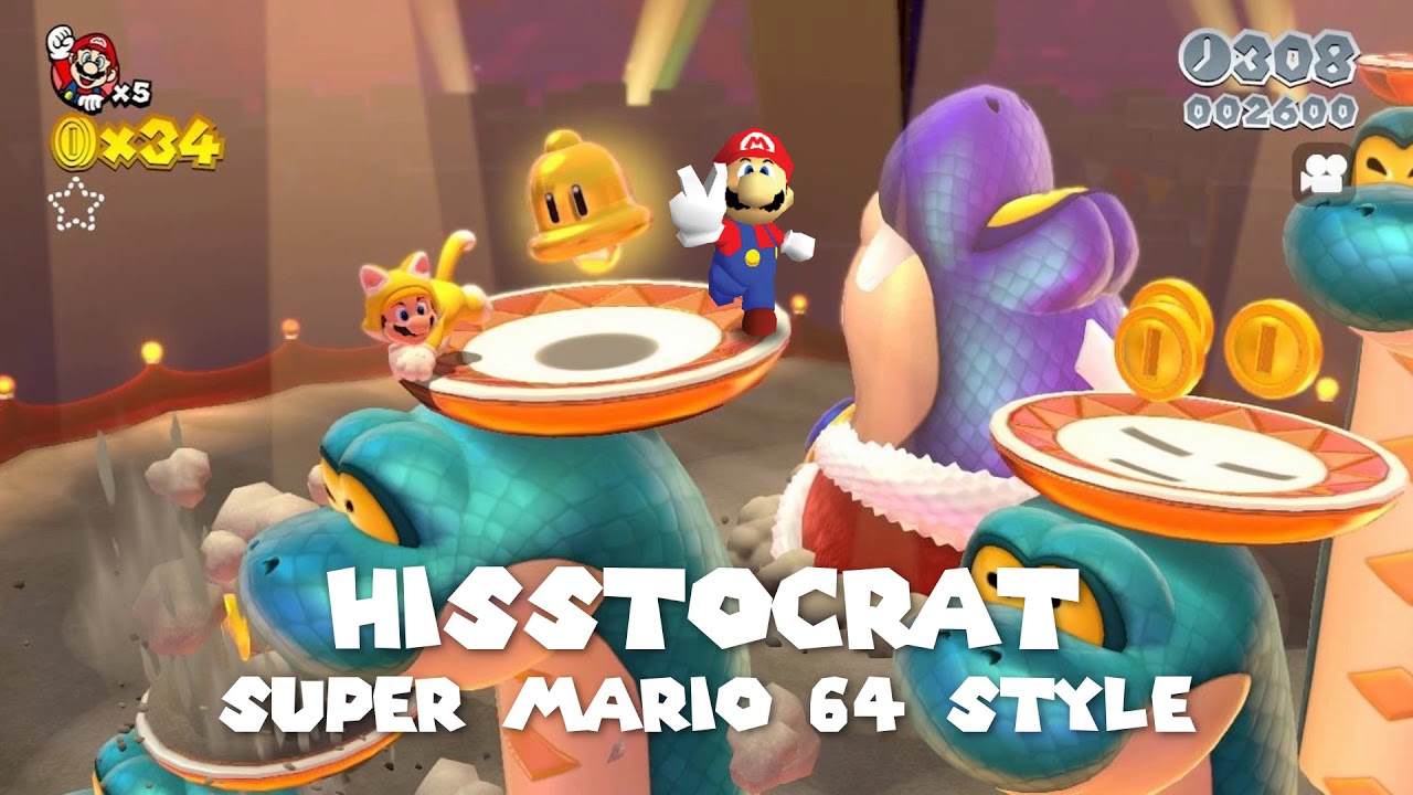 Super Mario 3D World - Hisstocrat (Super Mario 64 Soundfont) - YouTube