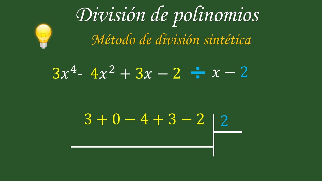 #23. Álgebra. Cómo dividir polinomios. Método de división sintética ...