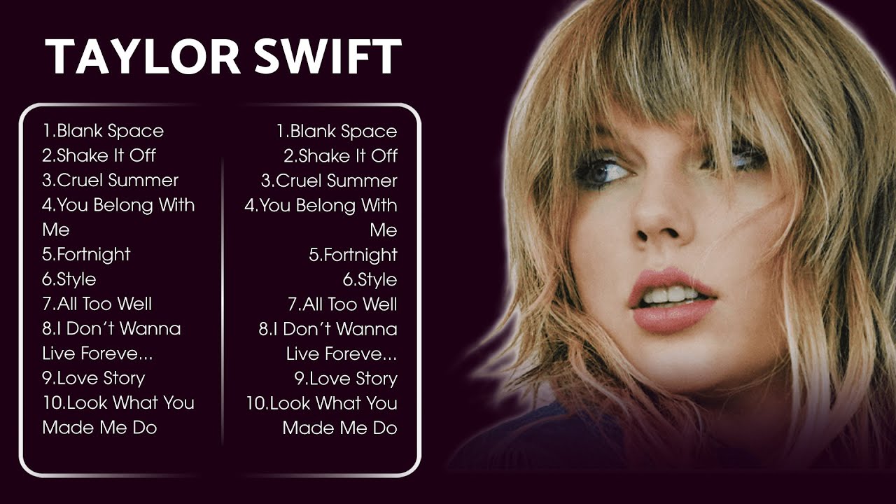 TAYLOR SWIFT Hits Songs 2024 - Best Songs of TAYLOR SWIFT - Greatest ...