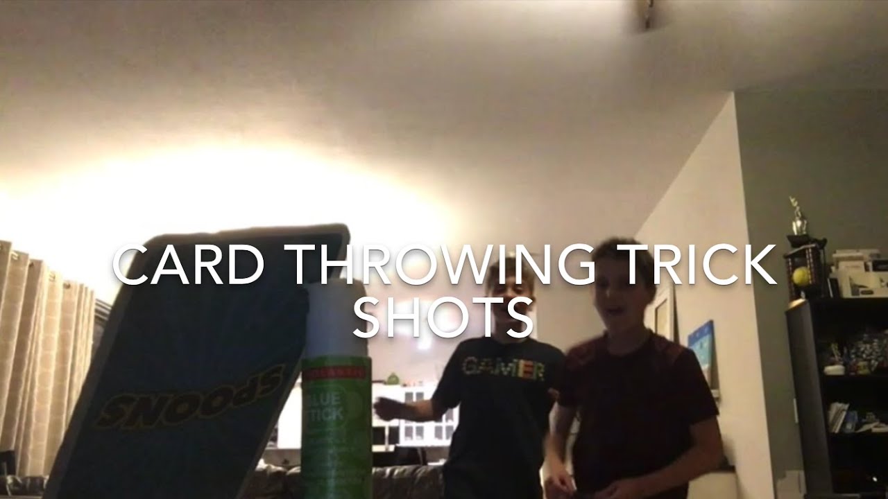 Card Throwing Trick Shots - YouTube