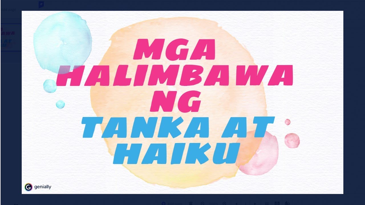 MGA HALIMBAWA NG TANKA AT HAIKU I PANGKAT 3 - YouTube