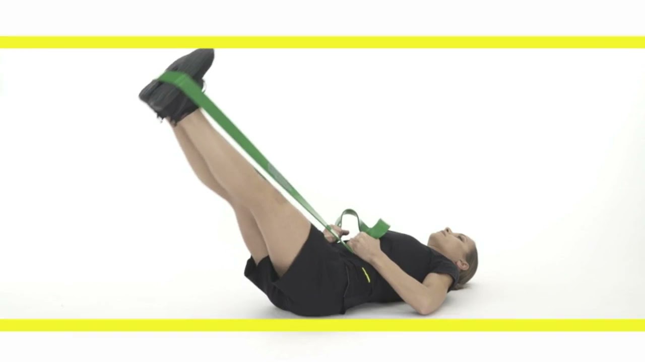 Exercise #19 Hamstrings stretch supine - YouTube