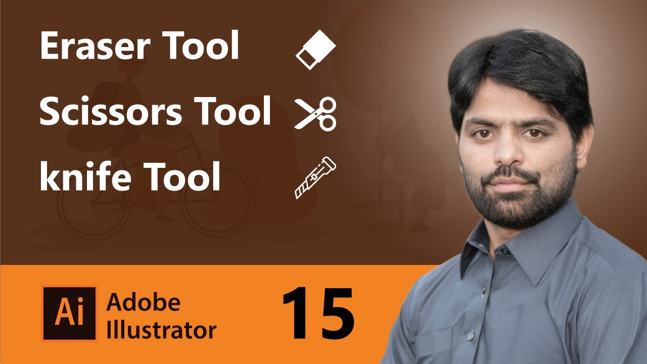 Eraser Tools, Knife and Scissors - Adobe Illustrator CC - YouTube
