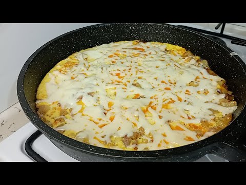 KAHVALTI  TARİFLERİ:Patatesli  Soğanlı  Yumurta Tarifi