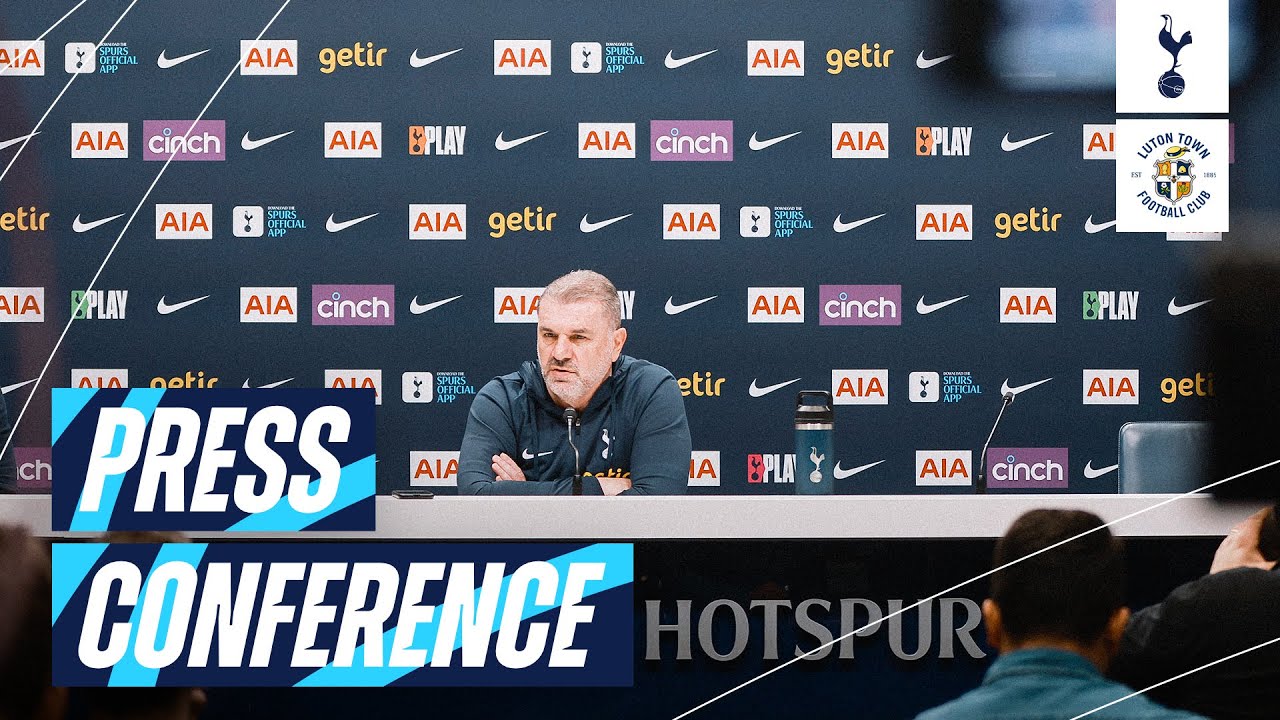 ANGE POSTECOGLOU PRESS CONFERENCE // TOTTENHAM HOTSPUR V LUTON TOWN ...