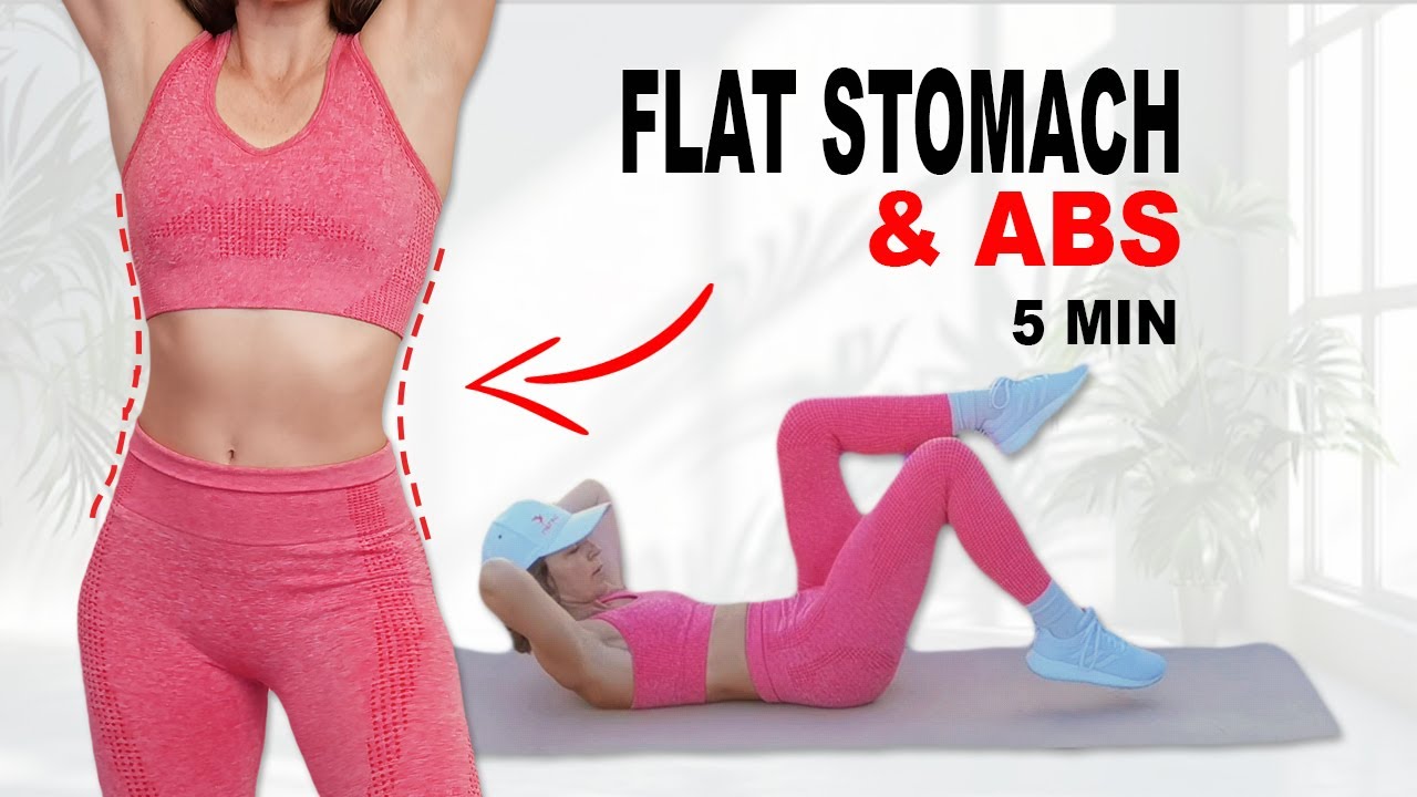 5-Min Lying Ab Workout for a Flat Stomach | No Planks, No Equipment ...