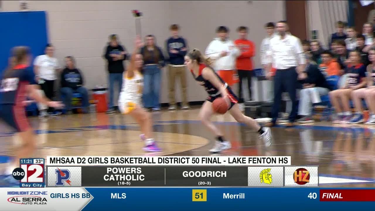 HS Girls Hoops: D2 District Final - Goodrich swarms Powers Catholic to win third straight ...