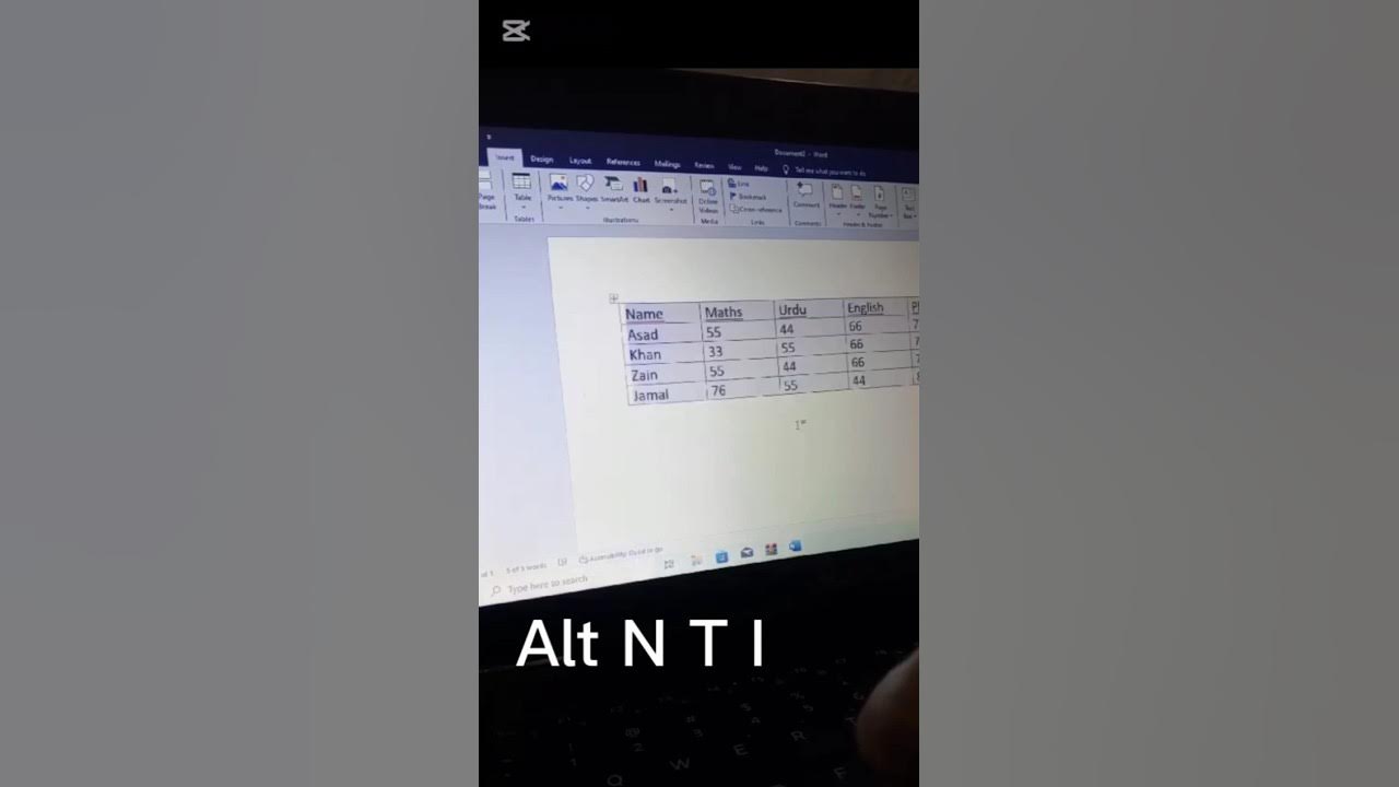 Ms Word mein text ko table mein kaise convert karein |How to convert text into Table #tricks # ...