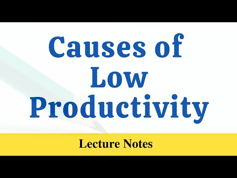 Causes of low productivity || Industrial Engineering || Lecture notes ...