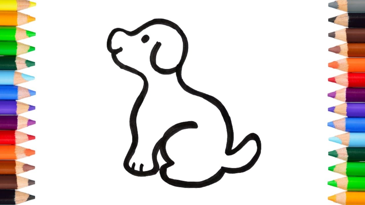 How to draw a cute dog step by step | @Cutedrawings01 - YouTube
