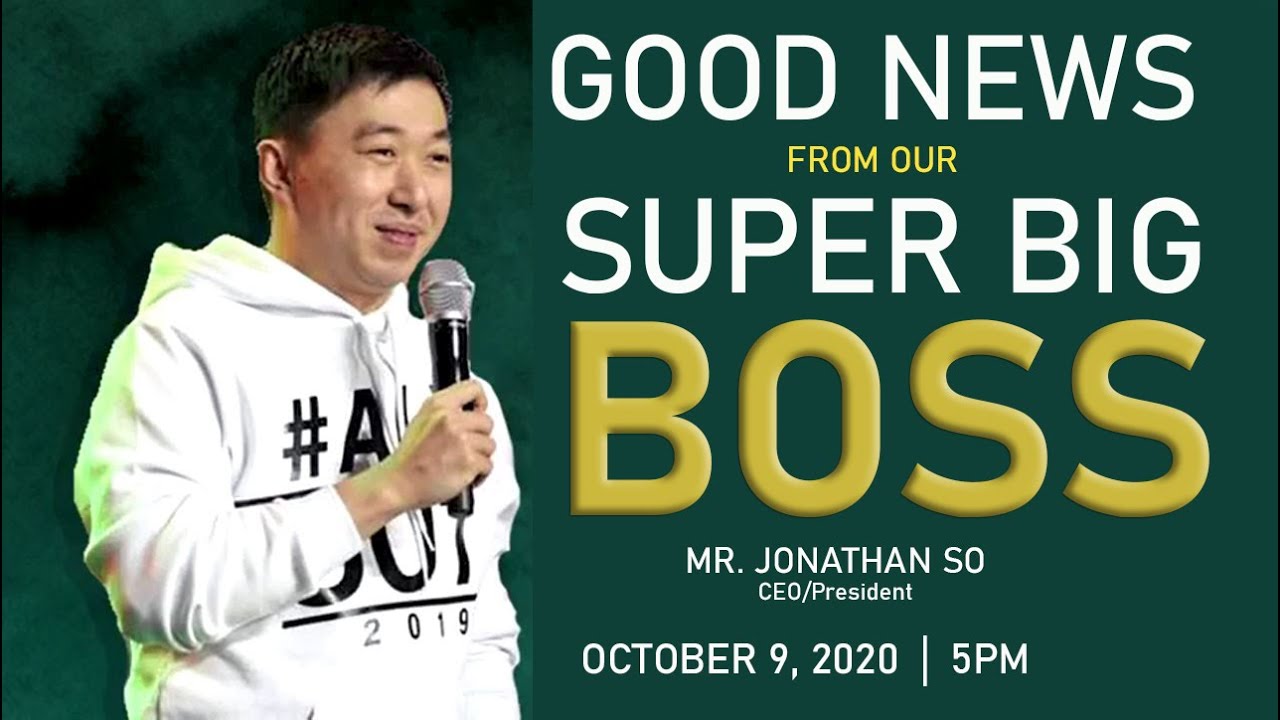 GOODNEWS BY JC CEO JONATHAN SO - NOVEMBER 9, 2020 - YouTube