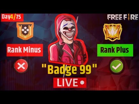 Rank Push Rank Minus badge99is Live 👽 Day5/75 #freefirelive #classyfreefire - YouTube