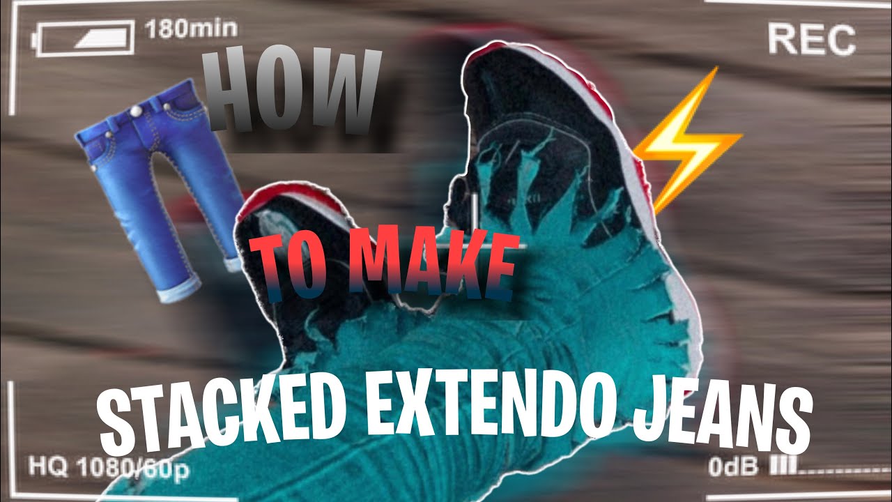 HOW TO MAKE STACKED EXTENDO JEANS DIY ️👖 - YouTube