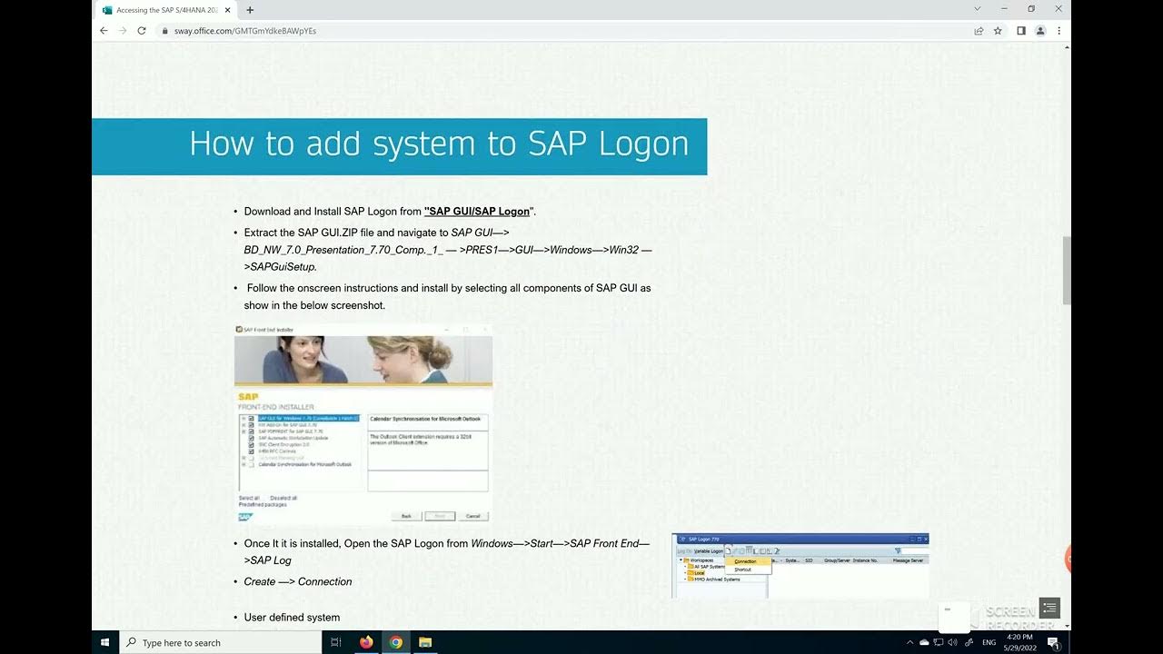 SAP Logon/GUI Configuration - S/4HANA 2021 - YouTube