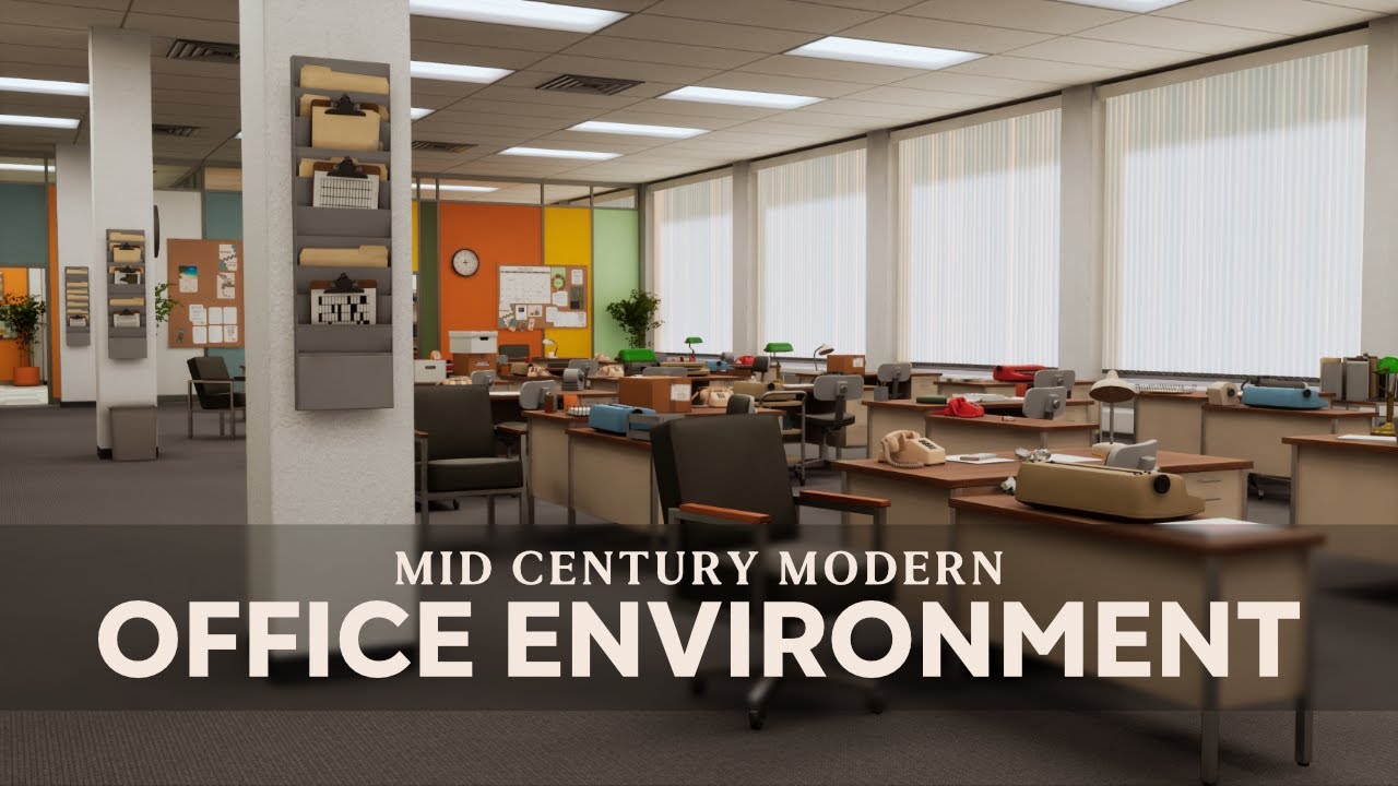 Mid Century Modern Office (UE5) - YouTube