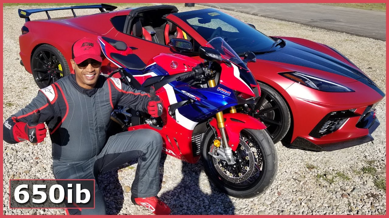 CHASING My 2021 Honda CBR 1000RR-R Fireblade SP in C8 Corvette! - YouTube