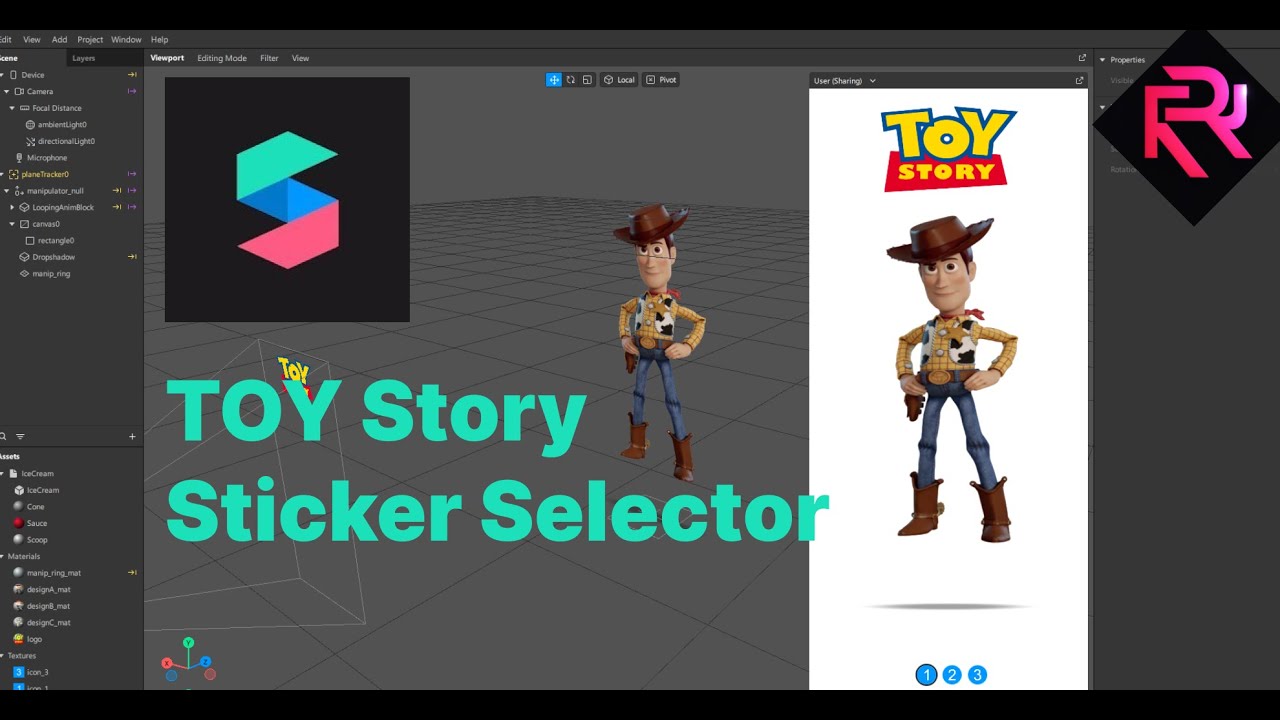 Meta Spark Studio AR Sticker Selector - YouTube