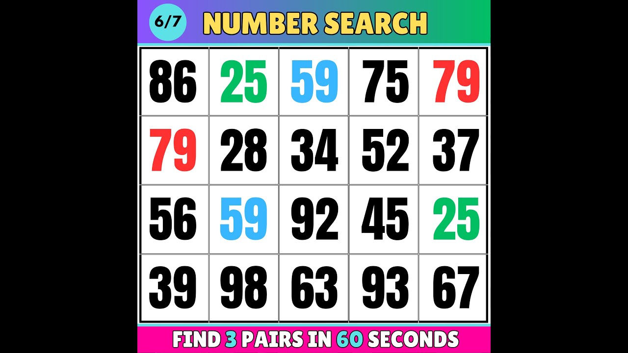 Push Your Brain to the Limit with the Ultimate Number Search Challenge ...