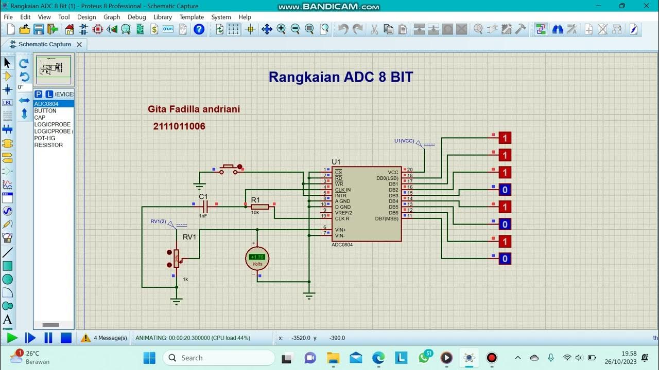 Rangkaian ADC 8 Bit - YouTube